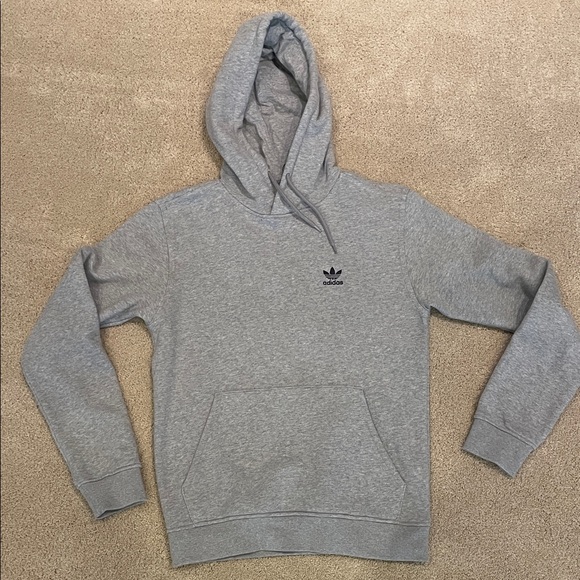 adidas | Shirts | Adidas Adicolor Essentials Trefoil Light Gray Hoodie ...